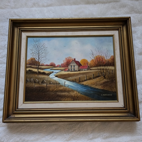 A. Margherio | Art | Vintage A Margherio Charming Countryside Painting ...